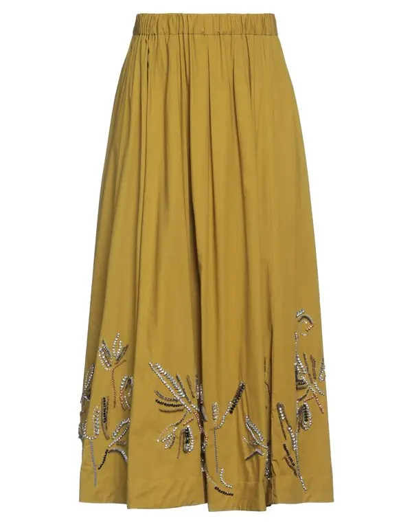FORTE_FORTE Flared Midi Skirt With Embellishments