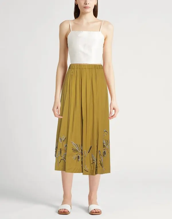 FORTE_FORTE Flared Midi Skirt With Embellishments