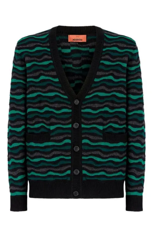 Missoni Wave Stitch Wool Cardigan