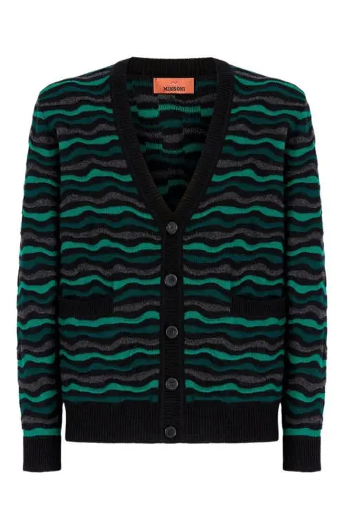 Missoni Wave Stitch Wool Cardigan