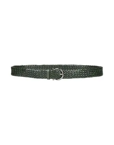FERRAGAMO Leather Belt With Buckle - Green