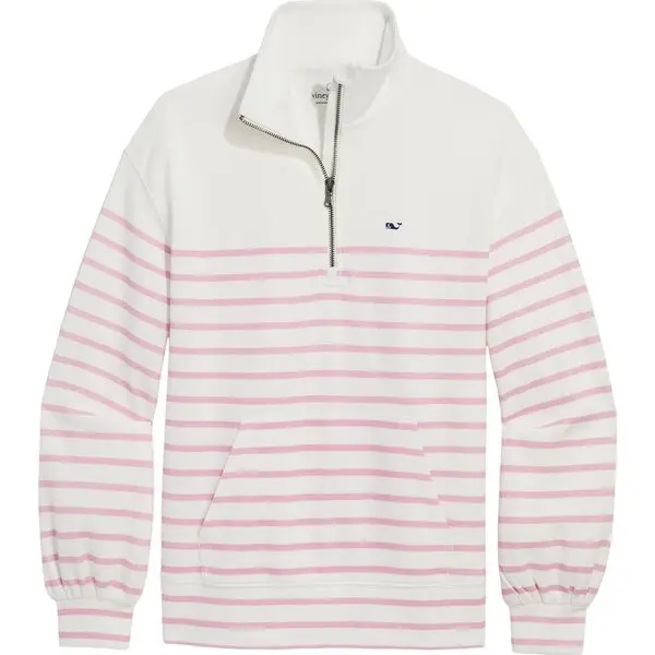 Vineyard Vines Quarter Zip Pullover - Stripe Bahama Breeze