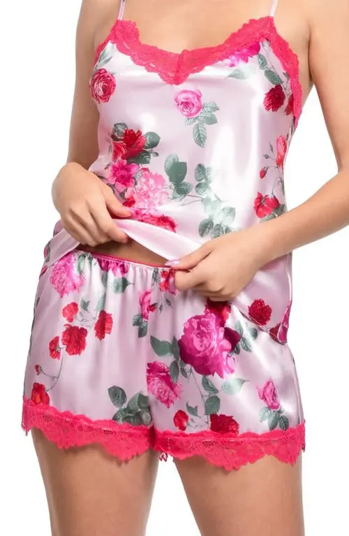 IN BLOOM BY JONQUIL Alyssa Lace Trim Strappy Short Satin Pajamas