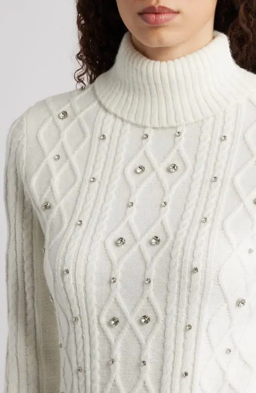 LIPSY Embellished Cable Stitch Turtleneck Sweater