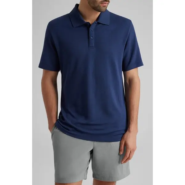 Tommy John Modal Blend Piqué Polo - Dress Blues