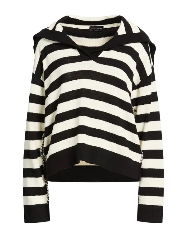ROBERTO COLLINA Cotton Striped Hooded Sweater