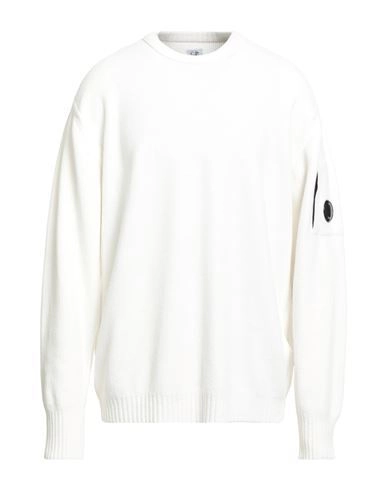C.P. COMPANY Crewneck Long Sleeve Sweater - White