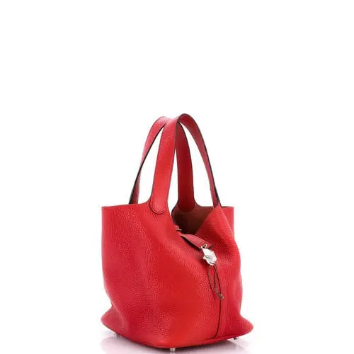 Hermès Picotin Lock Bag Clemence Mm - Red