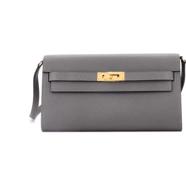Hermès Kelly To Go Wallet Evercolor - Grey