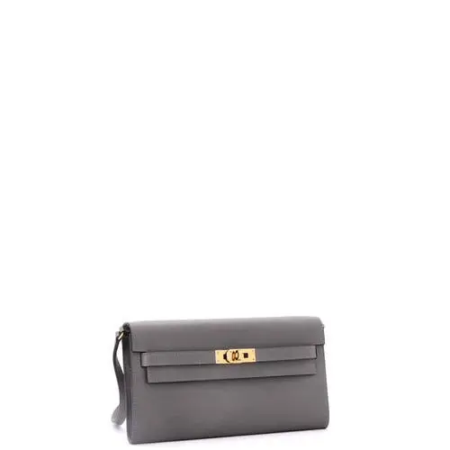 Hermès Kelly To Go Wallet Evercolor - Grey