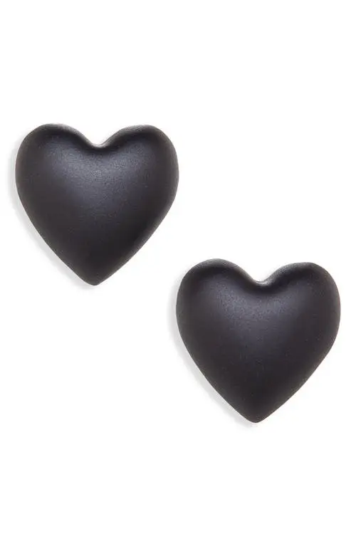 ROXANNE ASSOULIN The Puffy Heart Stud Earrings - Black