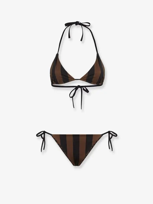 Fendi Reversible Bikini Set - Brown