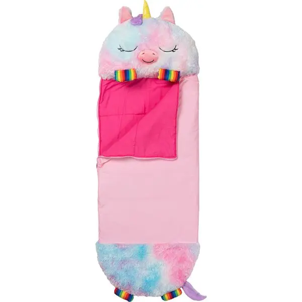 HAPPY NAPPERS Pillow & Sleepy Sack Medium Rainbow Unicorn - Multicolored