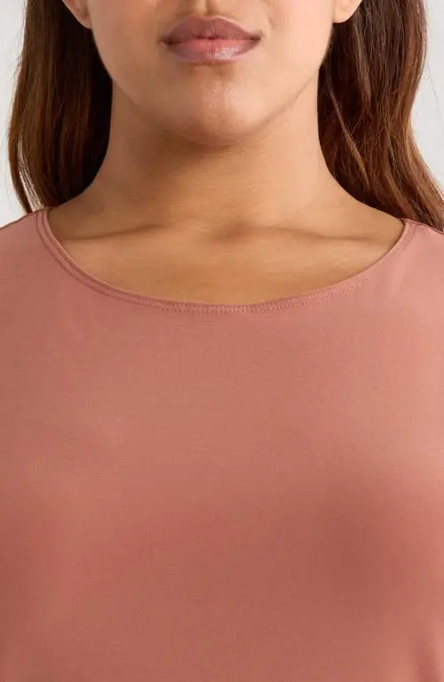 Vikki Vi Scoop Neck Tank - Clay