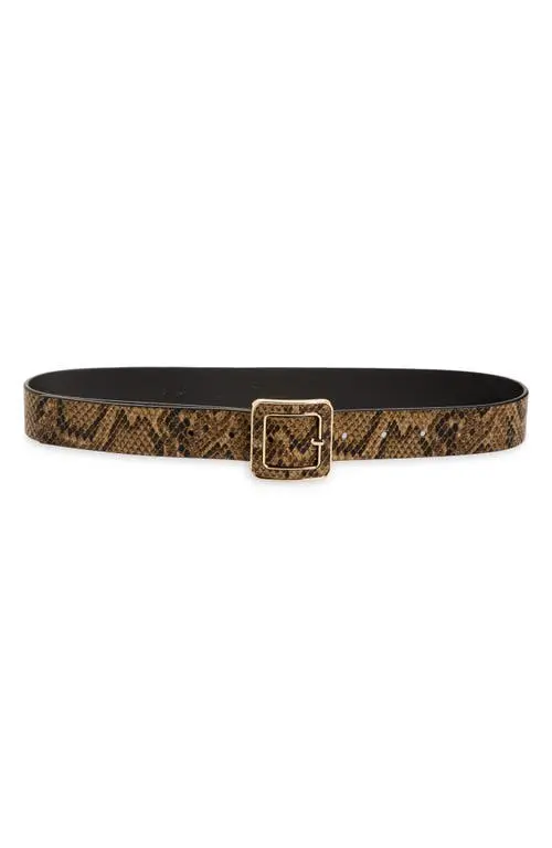 Nordstrom Mila Snake Embossed Leather Belt - Natural Snake