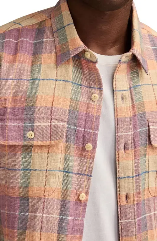 Lucky Brand Plaid Slub Utility Shirt