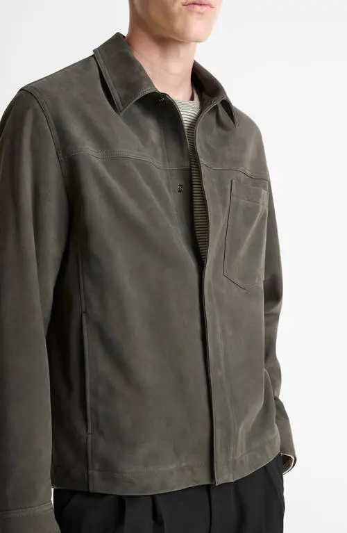 Vince Modern Lambskin Trucker Jacket