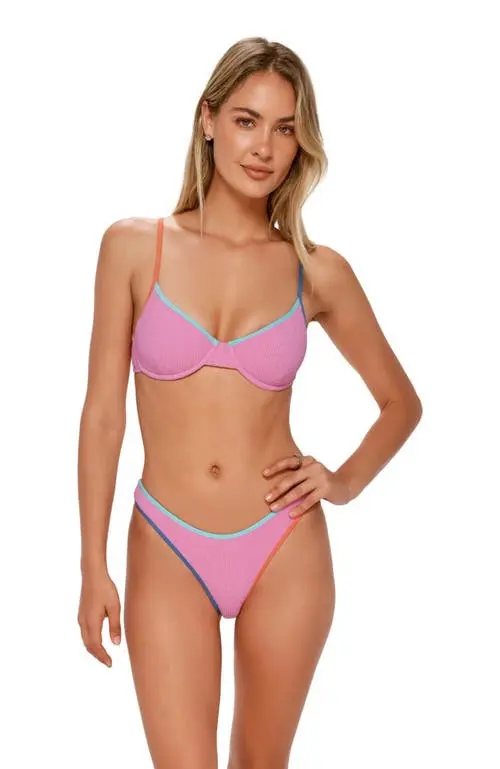 SWIM SYSTEMS Addie Underwire Bikini Top - Cotton Candy Scrunch