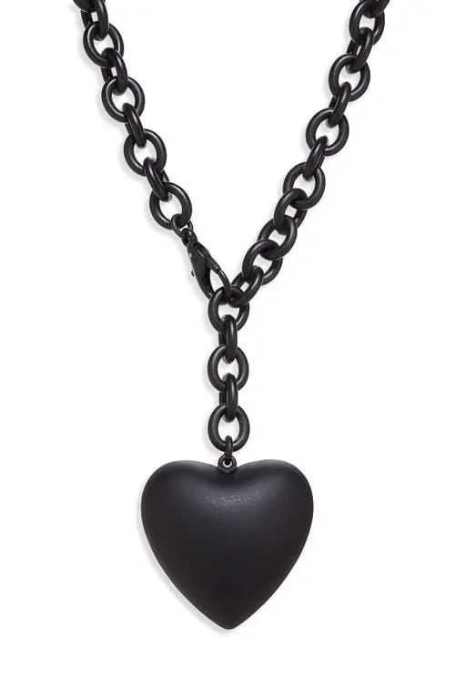 ROXANNE ASSOULIN The Puffy Heart Necklace - Black