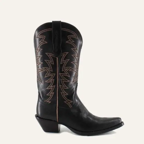BUCK & BRANA Isabella Leather Boots - Black