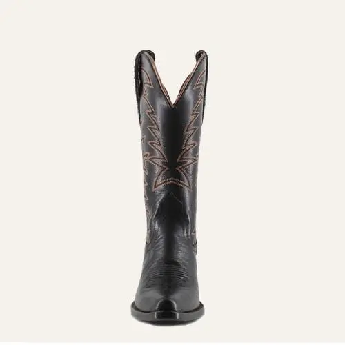 BUCK & BRANA Isabella Leather Boots - Black