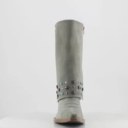 BUCK & BRANA Arianna Leather Boots - Frozen