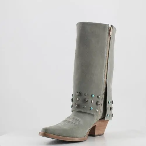BUCK & BRANA Arianna Leather Boots - Frozen