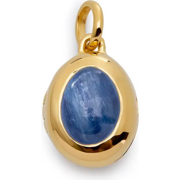 Monica Vinader Birthstone Locket Pendant - 18ct Gold Vermeil/kynite