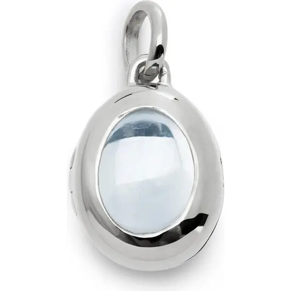 Monica Vinader Birthstone Locket Pendant - Sterling Silver/rock Crystal