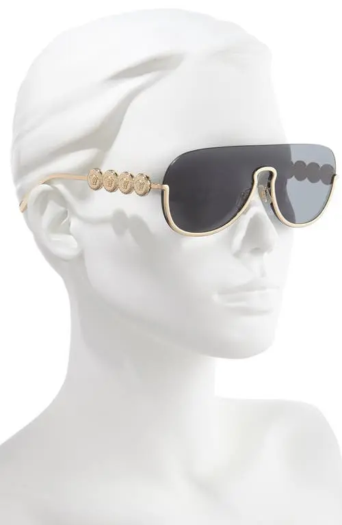 Versace 138mm Pilot Shield Sunglasses