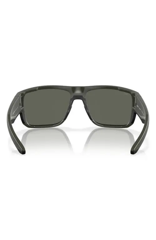 COSTA DEL MAR Taxman 59mm Polarized Rectangular Sunglasses - Matte Olive/gray 580g