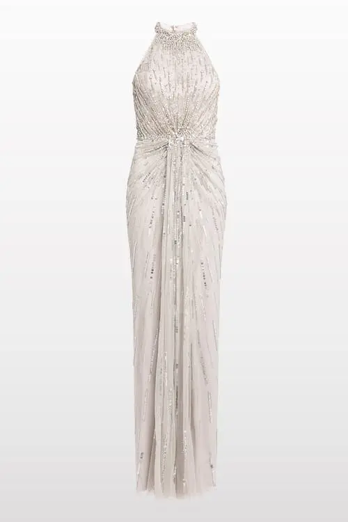 Jenny Packham Carmen Maxi Dress - Ammonite