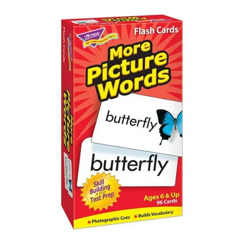 TREND ENTERPRISES More Picture Words Skill Drill Flash Cards - Multicolored