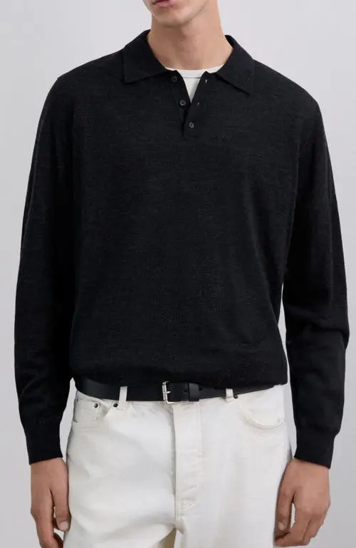 SCALPERS Icon Farrel Polo Tricot - Darkgrey