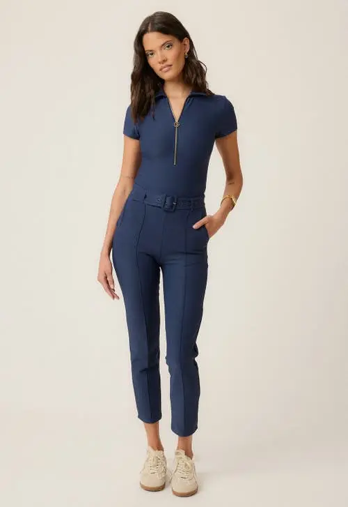 GOLDIE BYRD Belted Hybrid Pants