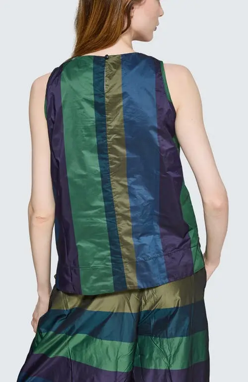 LUUKAA Tamara Taffeta Top - Oasis Blue