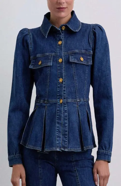 SCALPERS Candyseams Denim Shirt - Indigo