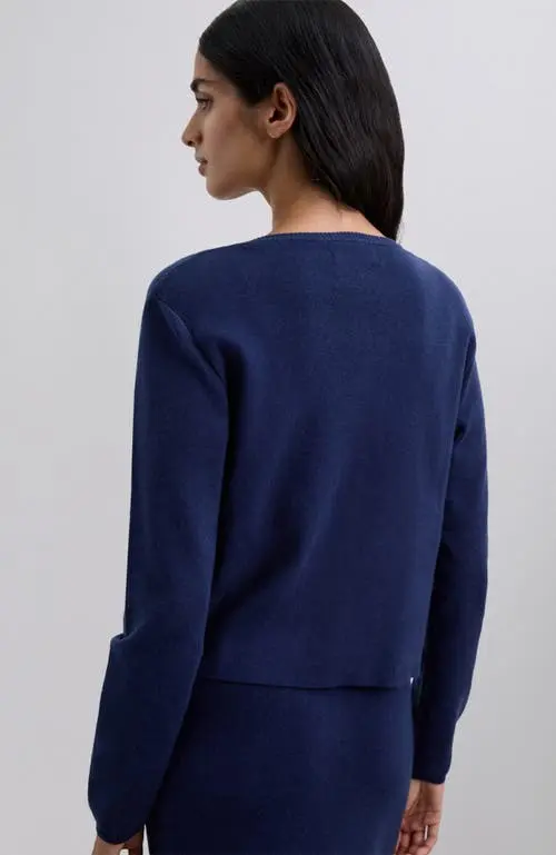 SCALPERS Fine Knit Cardigan - Navy