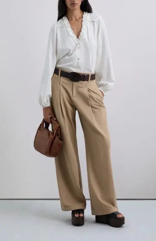 SCALPERS Lurex Striped Shirt - Offwhite