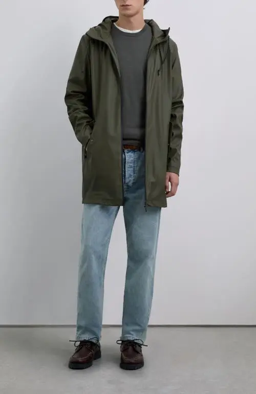 SCALPERS Waterproof Raincoat - Khaki