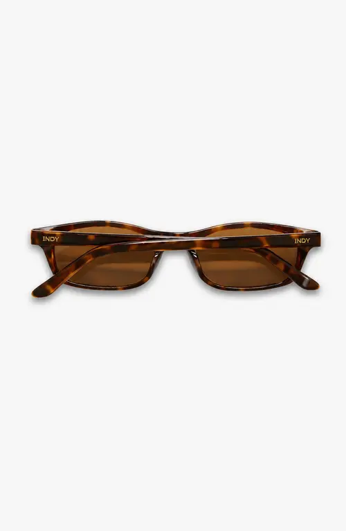 INDY Joey Square Polarized Sunglasses - Brown