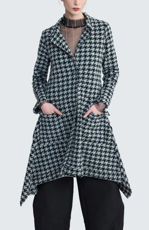 LUUKAA Zaria Houndstooth Long Jacket