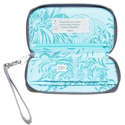 HAIKU Intrepid Rfid Blocking Wristlet - Gray Poplar
