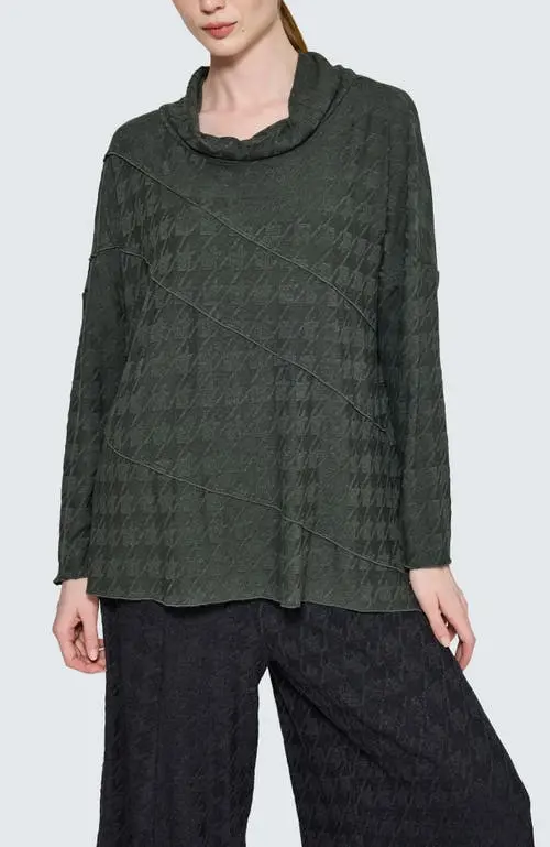 LUUKAA Fleuris Cowl-neck Blouse - Olive