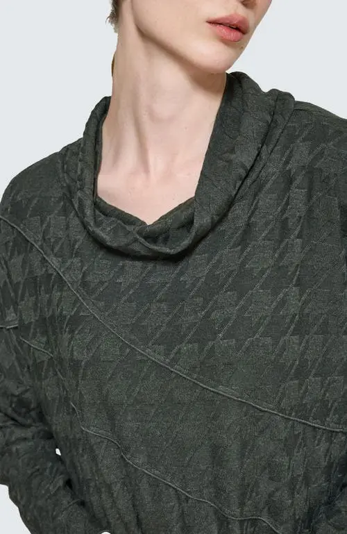 LUUKAA Fleuris Cowl-neck Blouse - Olive