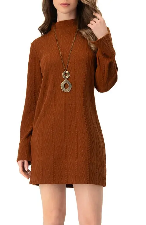 IVONNE Knitted Short Dress With Necklace