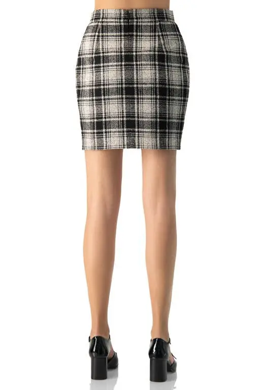 IVONNE Checkered Mini Skirt