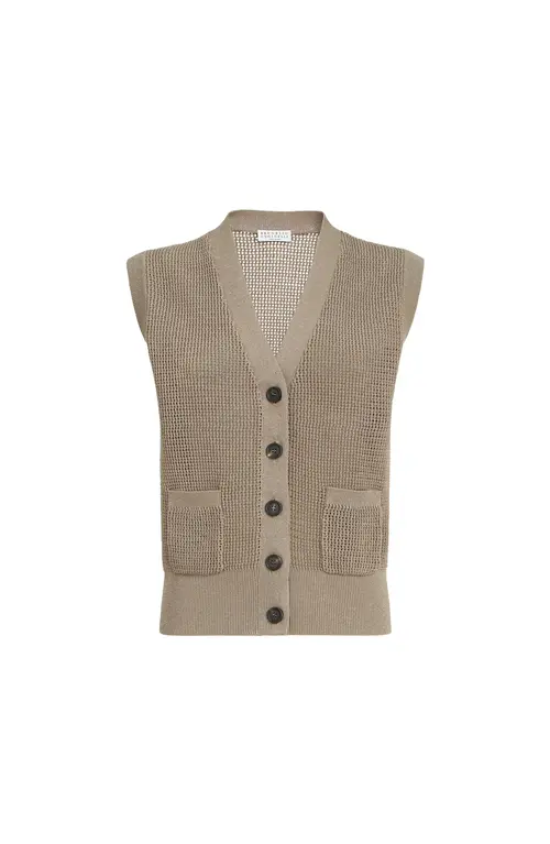 Brunello Cucinelli Sparkling Cotton Cardigan - Walnut
