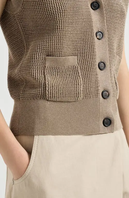 Brunello Cucinelli Sparkling Cotton Cardigan - Walnut