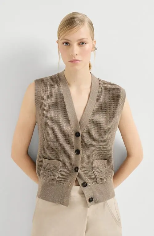 Brunello Cucinelli Sparkling Cotton Cardigan - Walnut